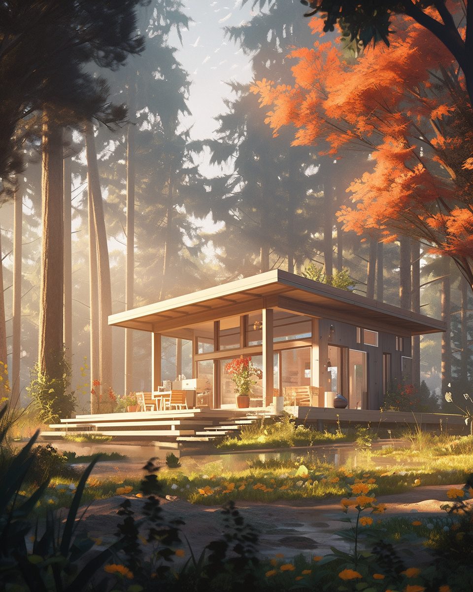 A Beautiful Home Surrounded By Nature
