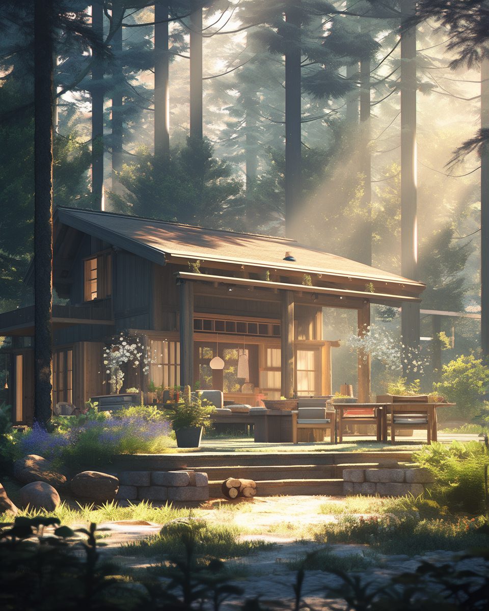 A Beautiful Home Surrounded By Nature