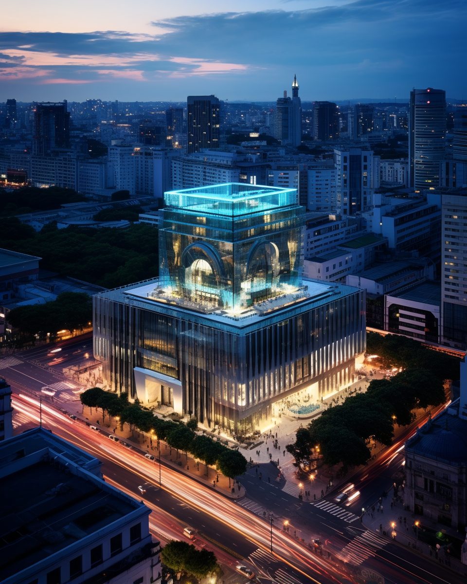 A Building with Futuristic Architecture Design