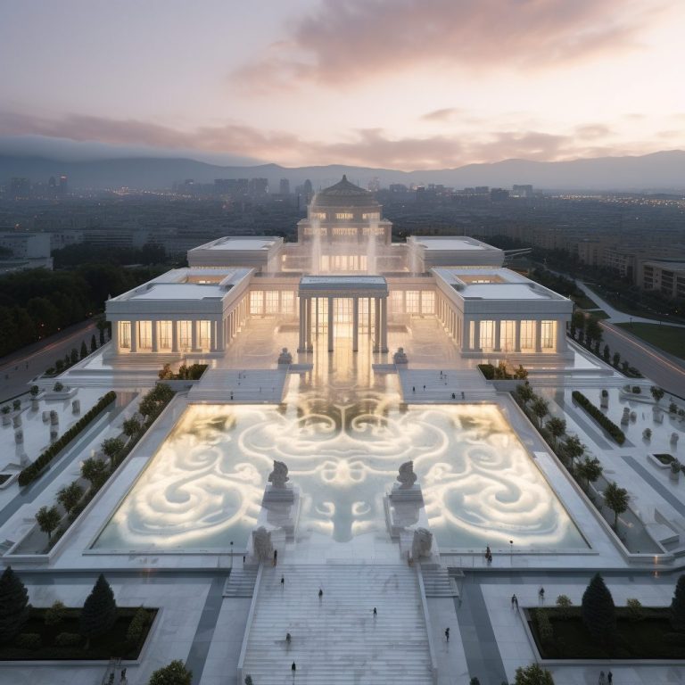 A Building with Futuristic Architecture Design
