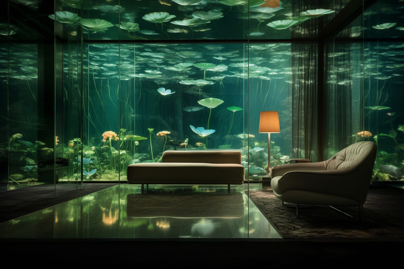 An Underwater Forest of Lily Pads Home Interior Theme