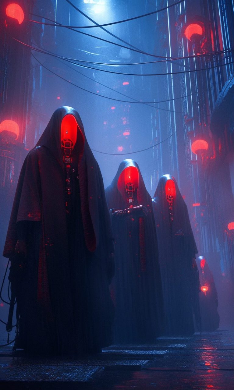 Cyberpunk Monks and Temples