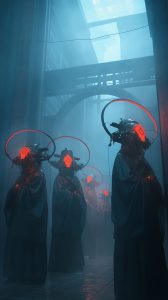 Cyberpunk Monks and Temples