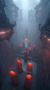 Cyberpunk Monks and Temples
