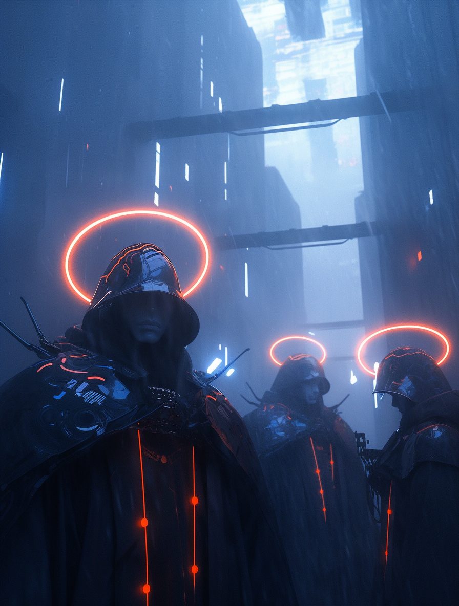 Cyberpunk Monks and Temples
