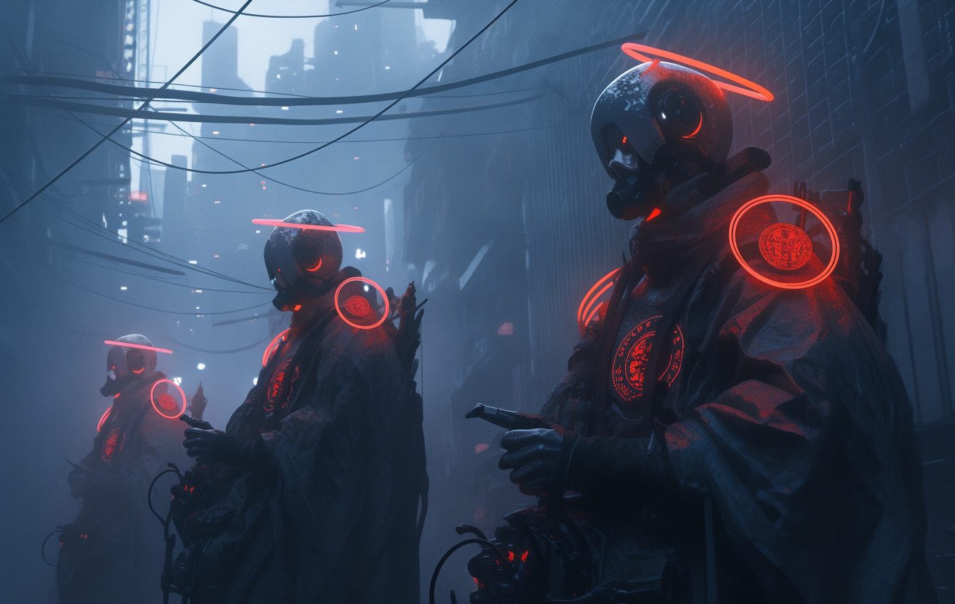 Cyberpunk Monks and Temples