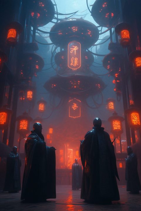 Cyberpunk Monks and Temples