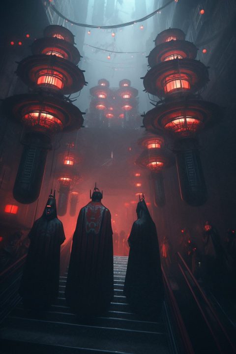 Cyberpunk Monks and Temples