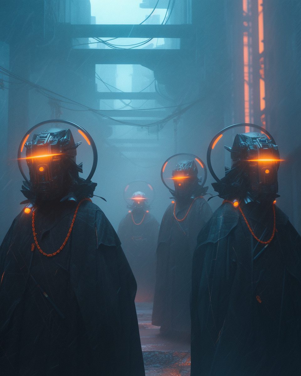 Cyberpunk Monks and Temples
