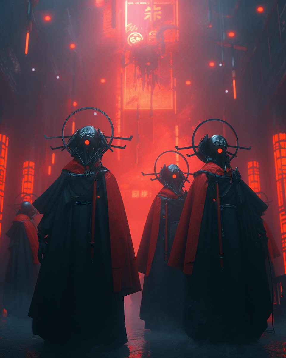 Cyberpunk Monks and Temples