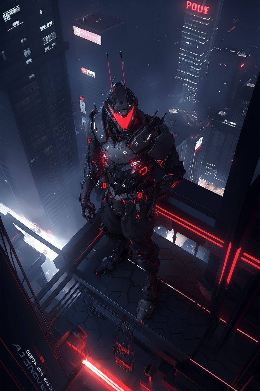 Cyberpunk Ninjas On Rooftops