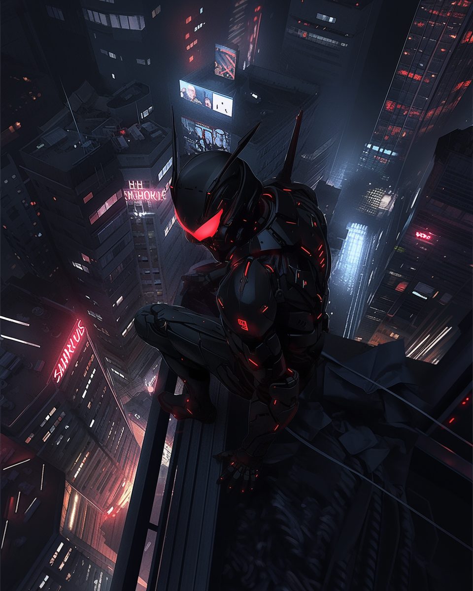 Cyberpunk Ninjas On Rooftops