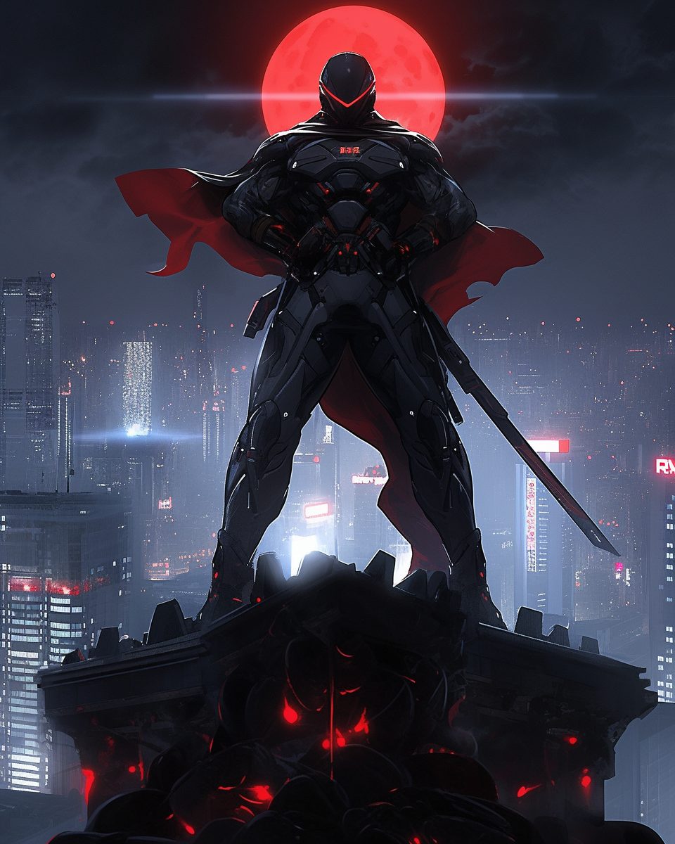 Cyberpunk Ninjas On Rooftops