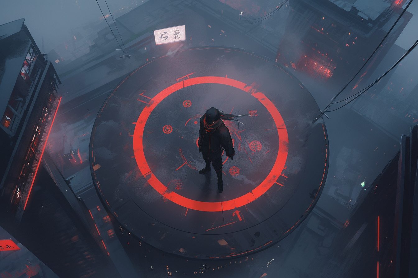Cyberpunk Ninjas On Rooftops