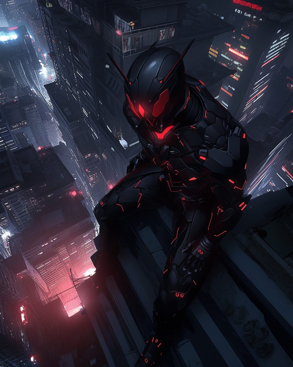 Cyberpunk Ninjas On Rooftops