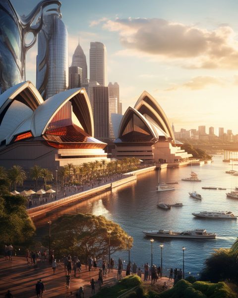 Futuristic Sydney Opera House
