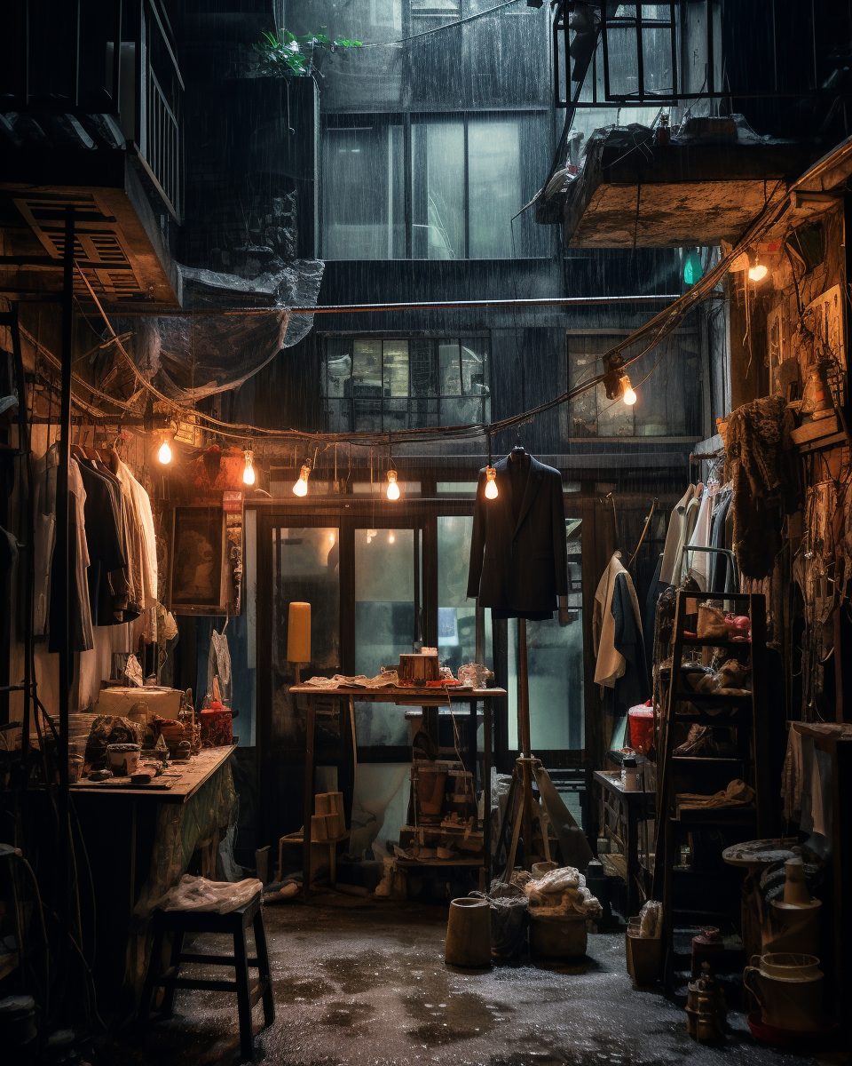 Old Tailor Shop Inside Kowloon Walled City