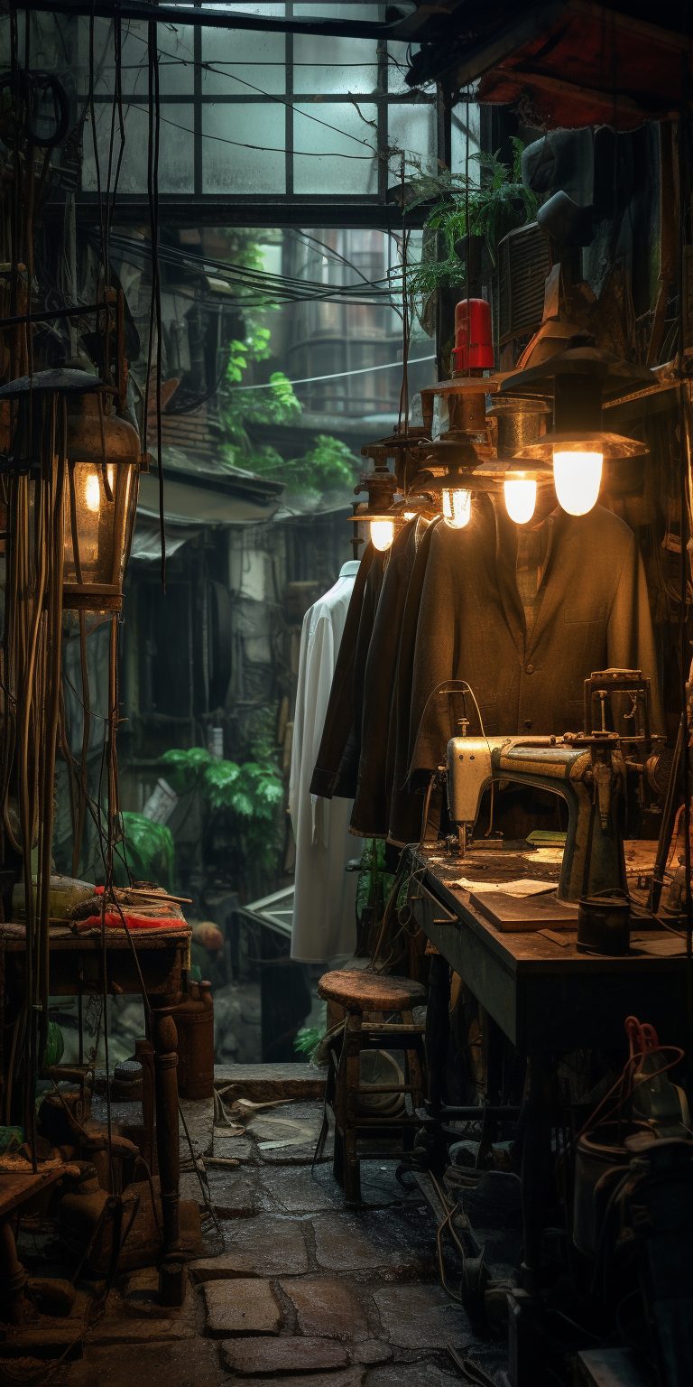 Old Tailor Shop Inside Kowloon Walled City