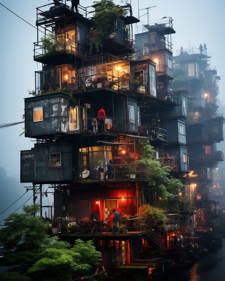 Stacked Container Homes Building Structure