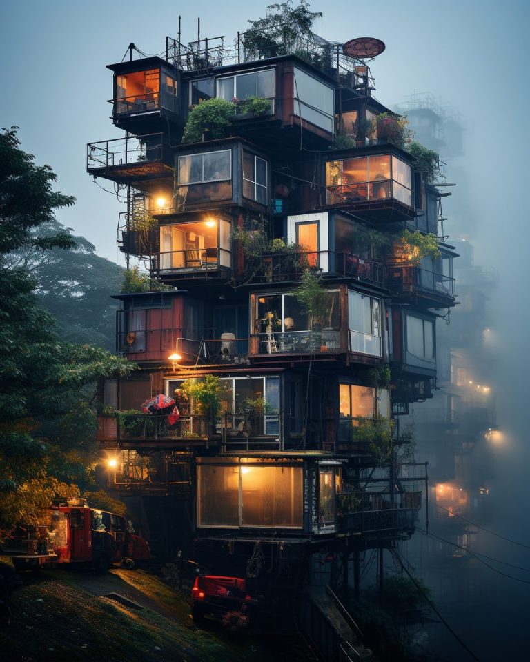 Stacked Container Homes Building Structure