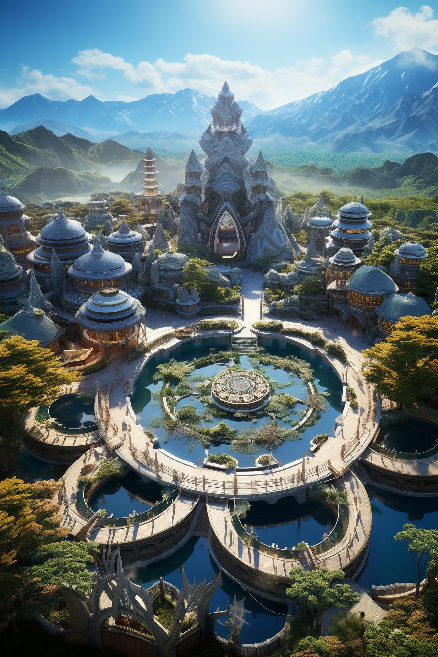 A Lotus Flower Town