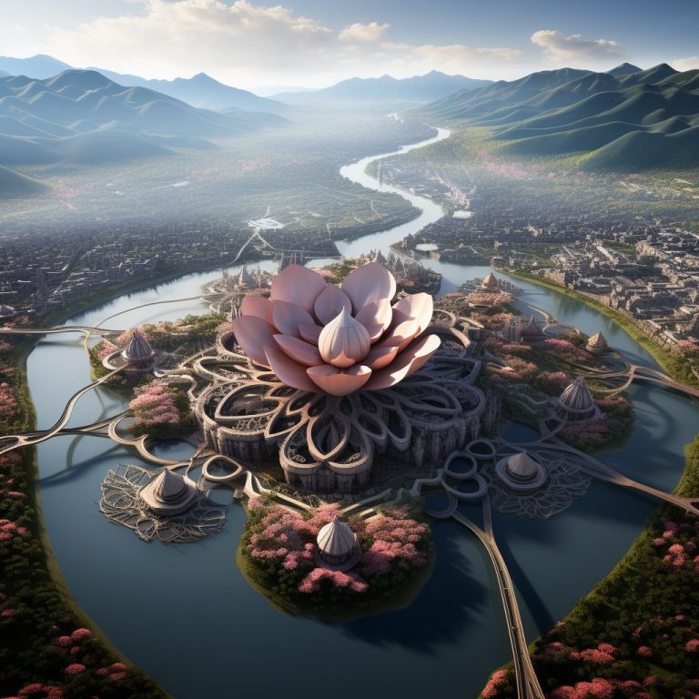 A Lotus Flower Town