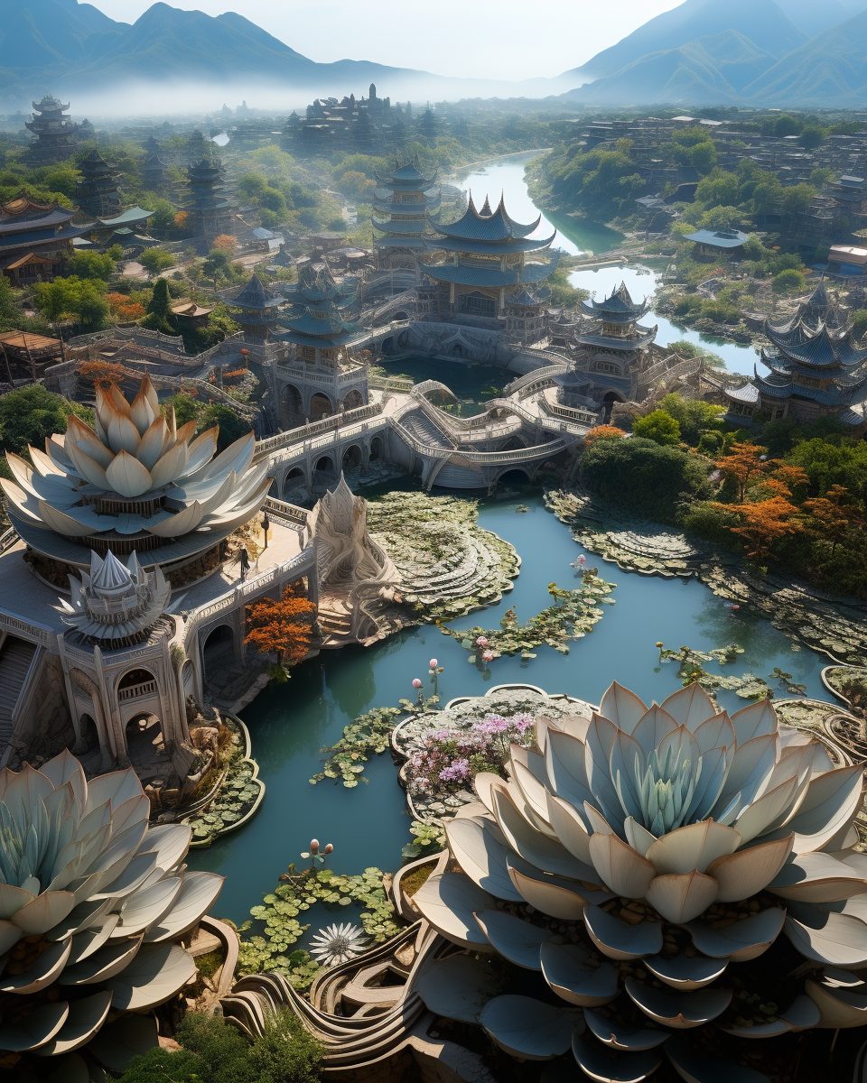 A Lotus Flower Town