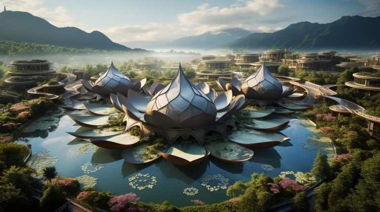 A Lotus Flower Town