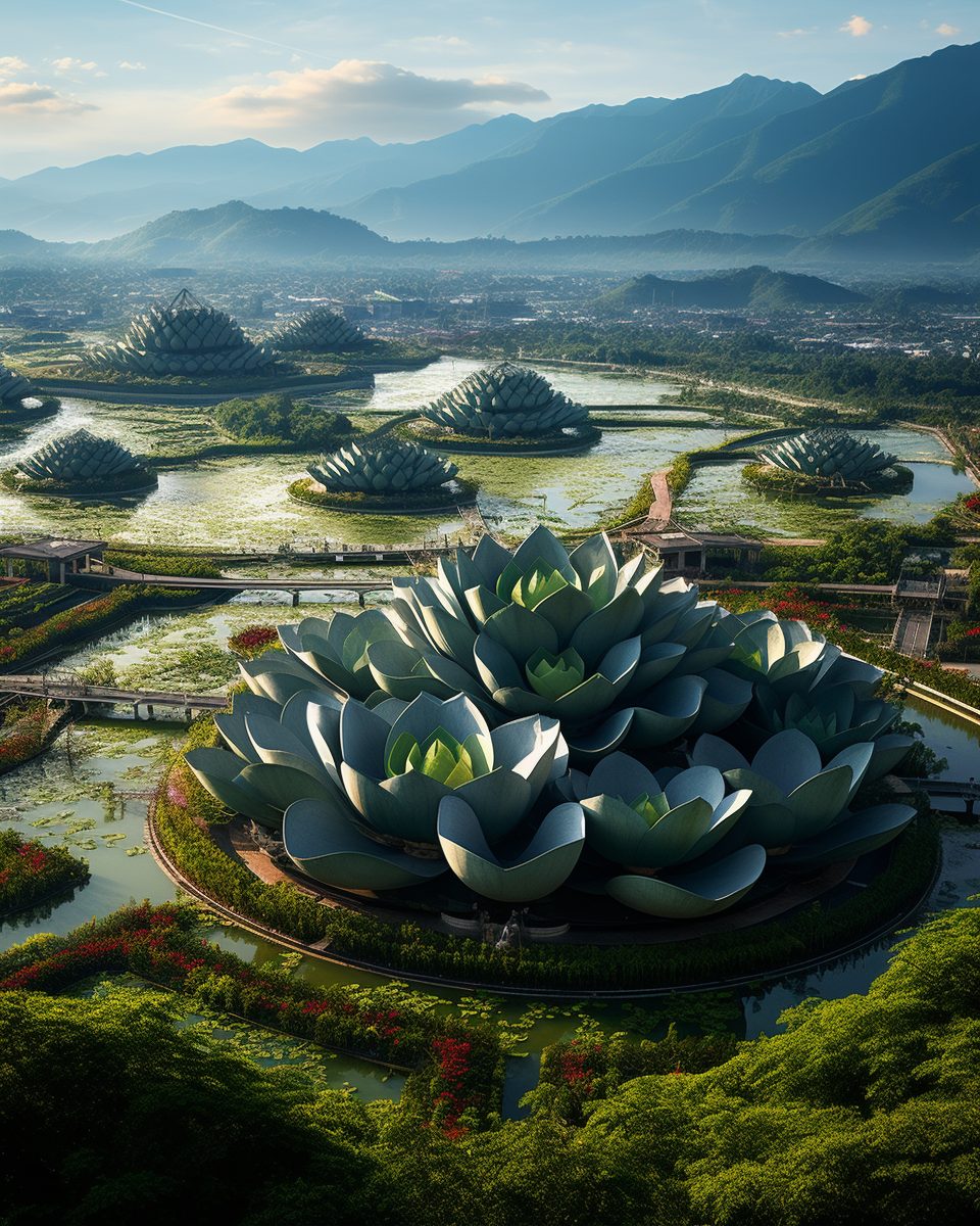 A Lotus Flower Town