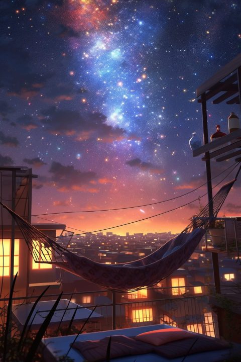 A View of the Stars from a Cozy Rooftop