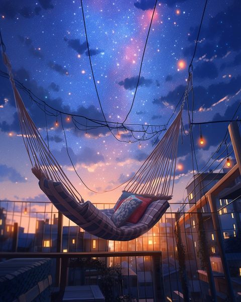 A View of the Stars from a Cozy Rooftop