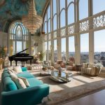 High-Ceiling Apartment with an Art Nouveau Interior Design Style