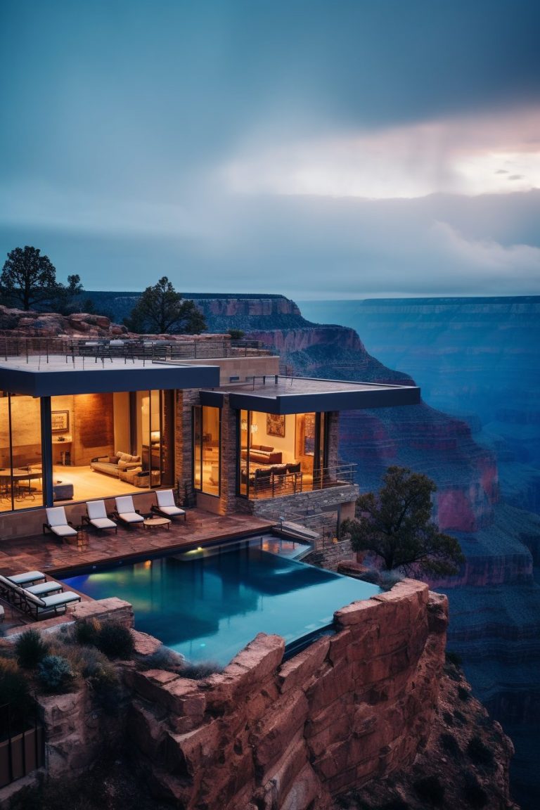 Modern Houses with a View of the Grand Canyon