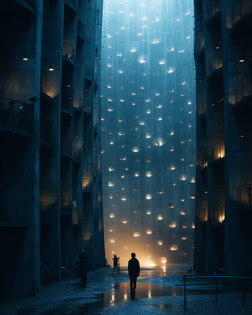 The Interior Of A Brutalist-Style Apartment Building