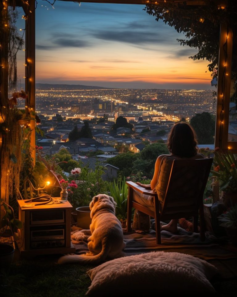 A Backyard View of the Cityscape