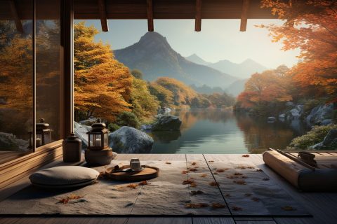 A Meditation Space with a Calming View