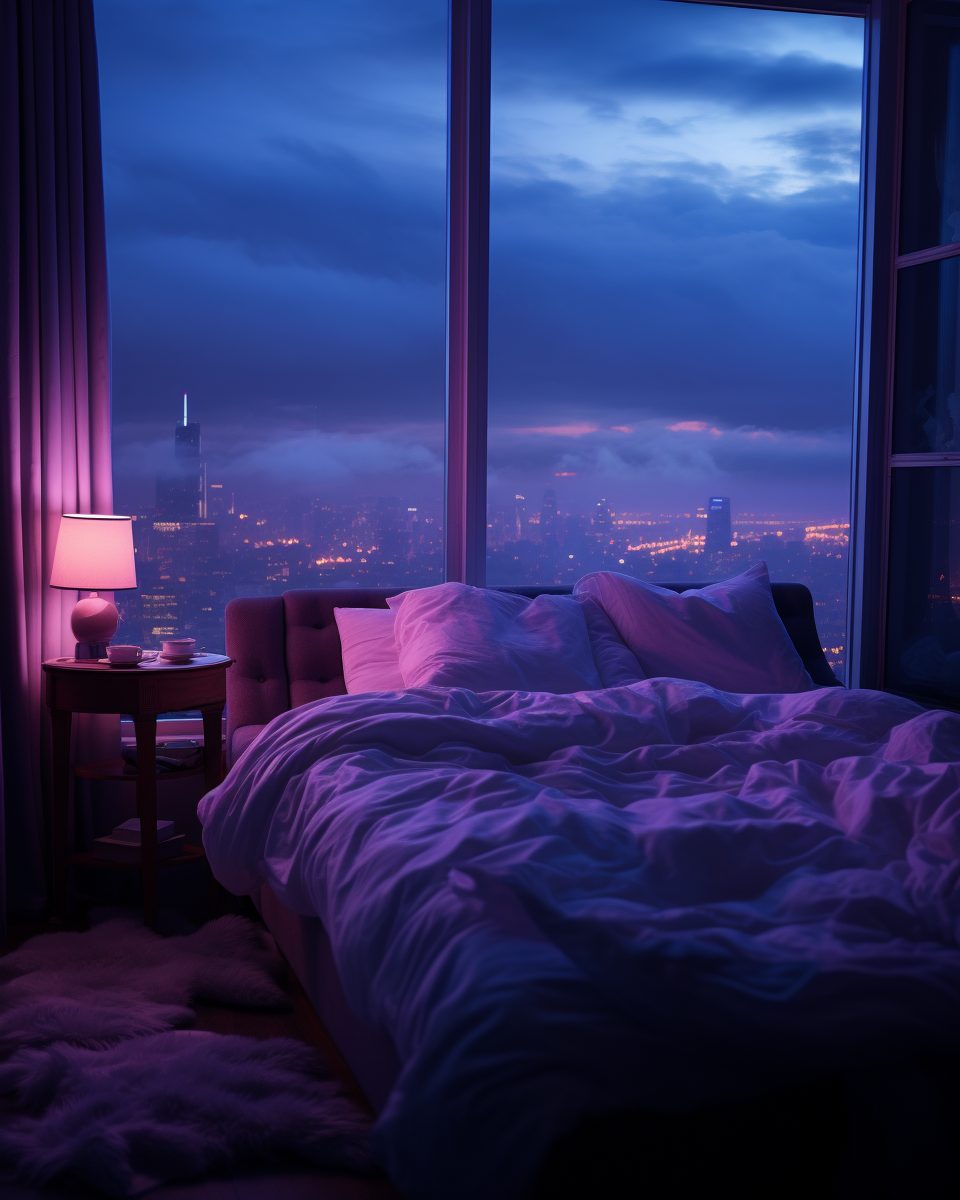 Bedrooms with a Touch of Neon Noir Aesthetics