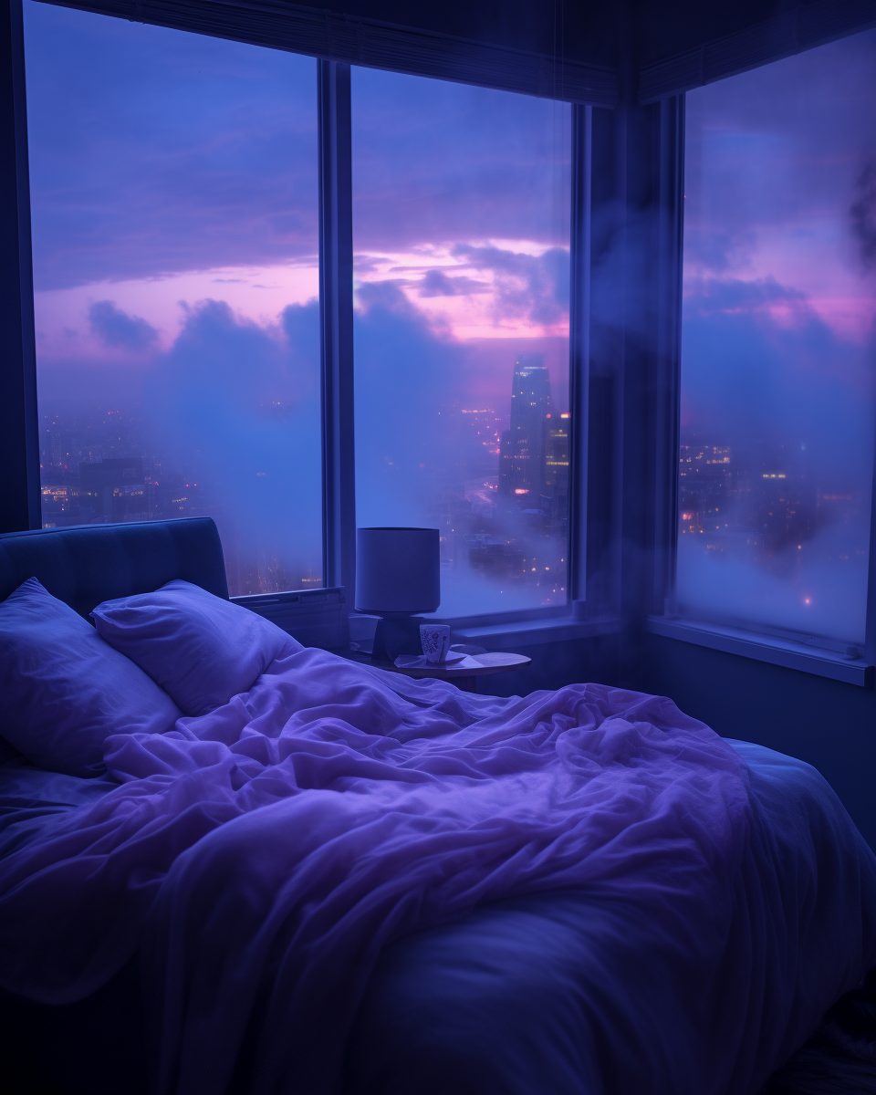 Bedrooms with a Touch of Neon Noir Aesthetics