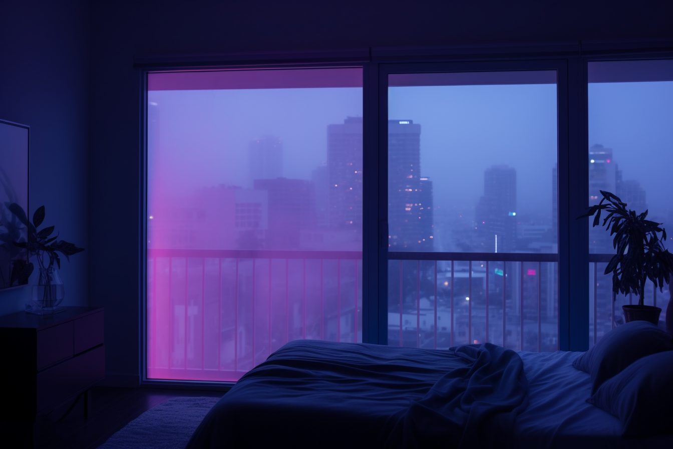 Bedrooms with a Touch of Neon Noir Aesthetics