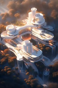 Futuristic Buildings with Beautiful Landscapes