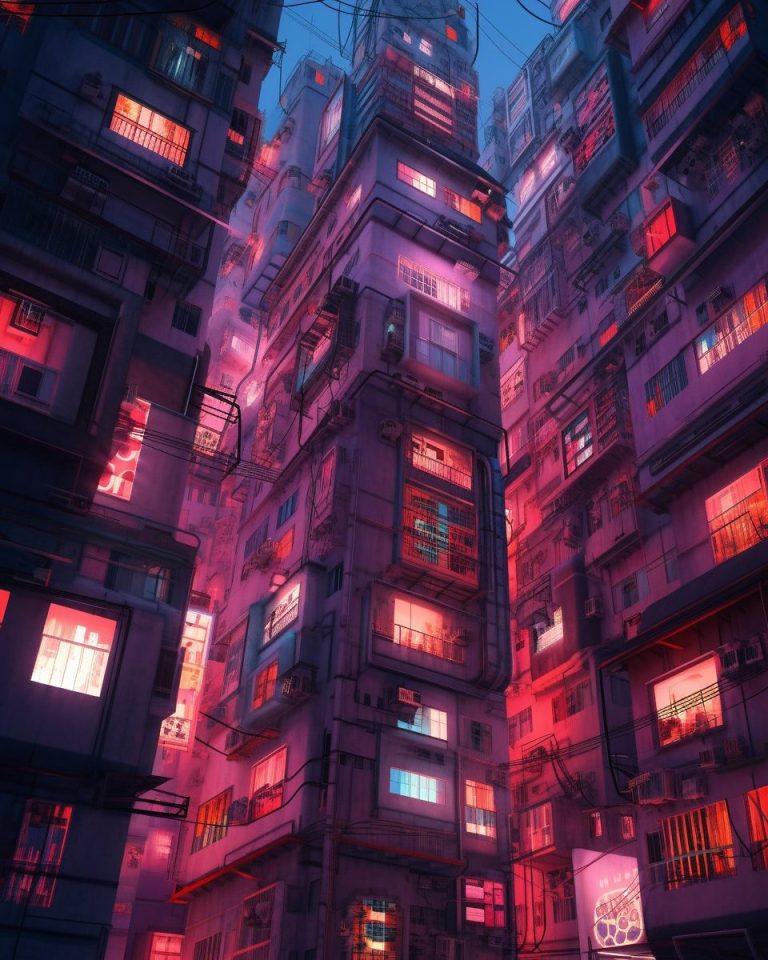 The Apartment Buildings of Cyberpunk City