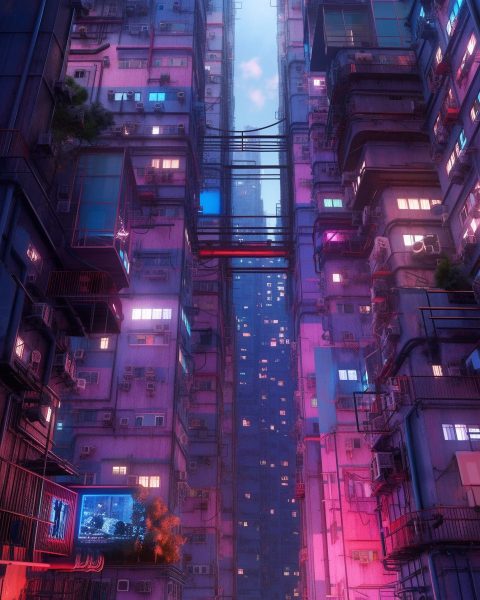 The Apartment Buildings of Cyberpunk City