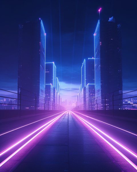 The City with Cyberpunk and Neon Noir Vibes