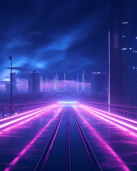 The City with Cyberpunk and Neon Noir Vibes