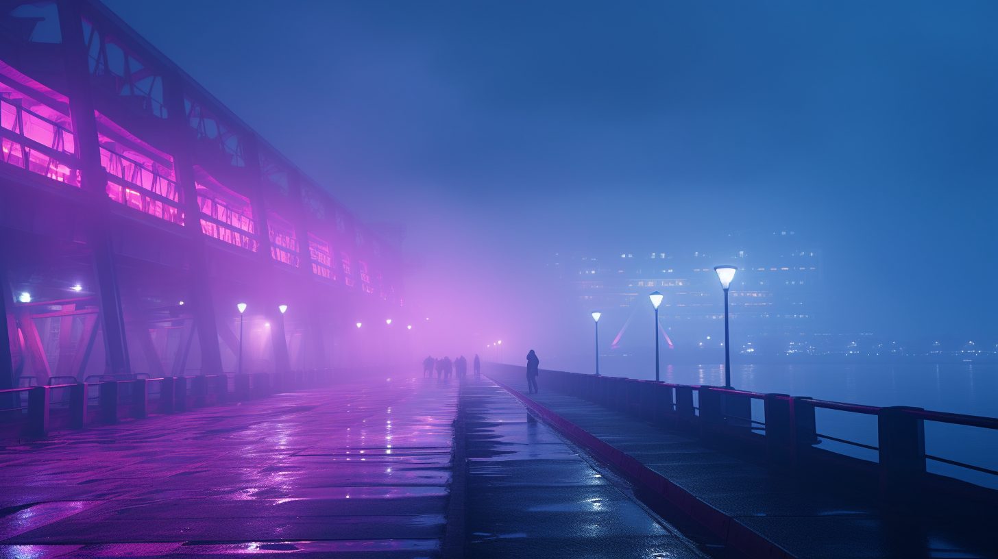 The City with Cyberpunk and Neon Noir Vibes
