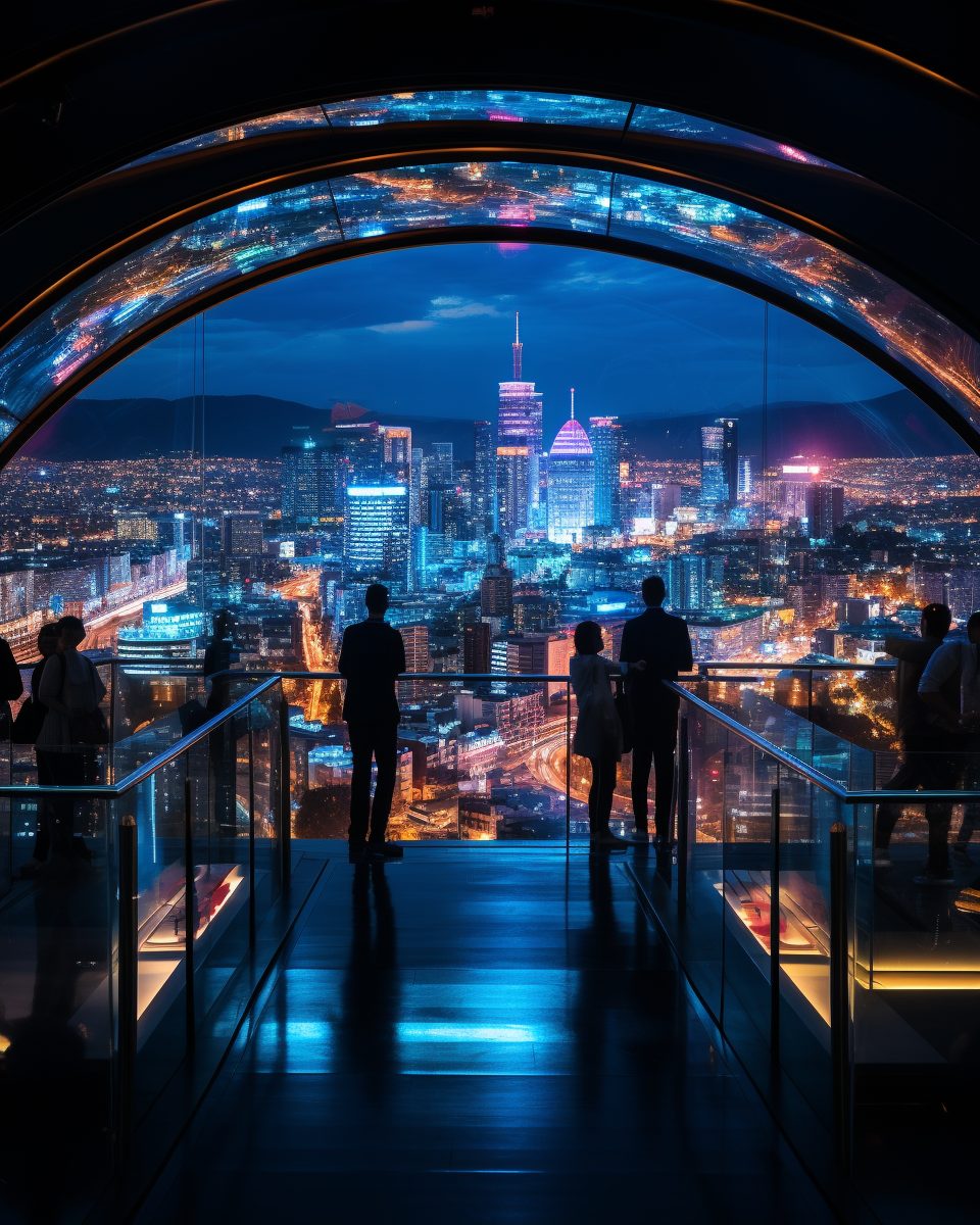 The Cyberpunk Neon Observation Decks
