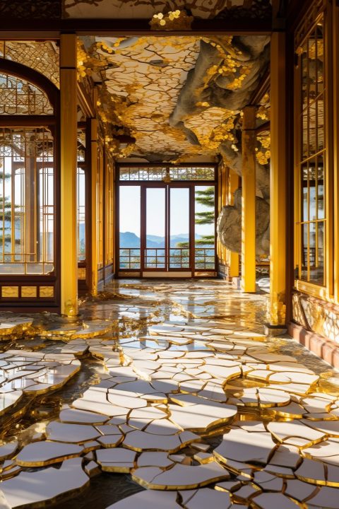 The Interiors of Kintsugi-Style Japanese Castles