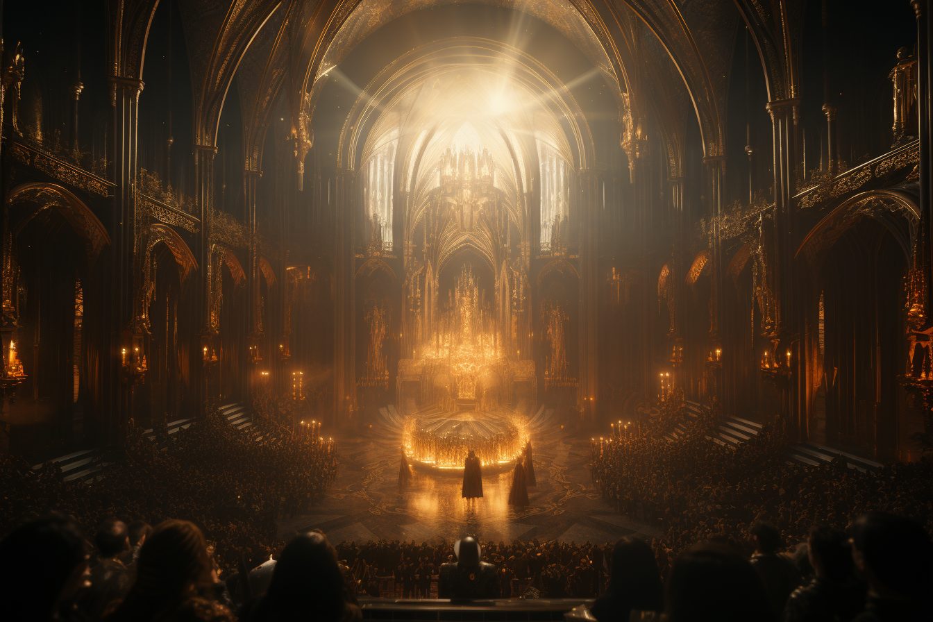 The Interiors of a Golden Cathedral