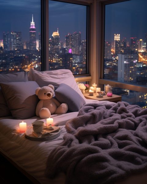 A Comfy and Cozy Bedroom with a View