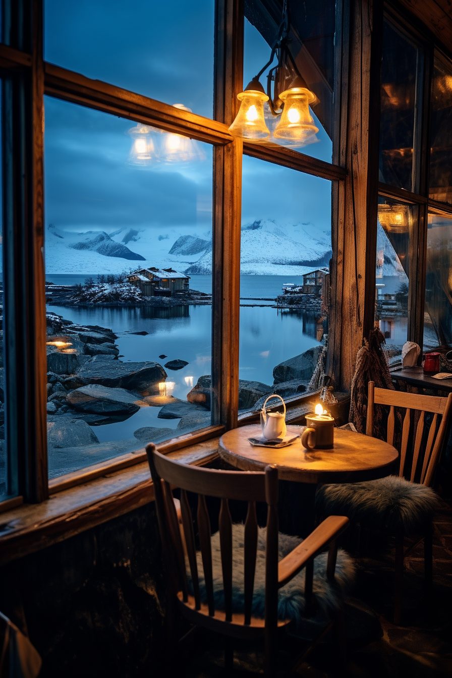 Cafes with Snow-Covered Landscape Views